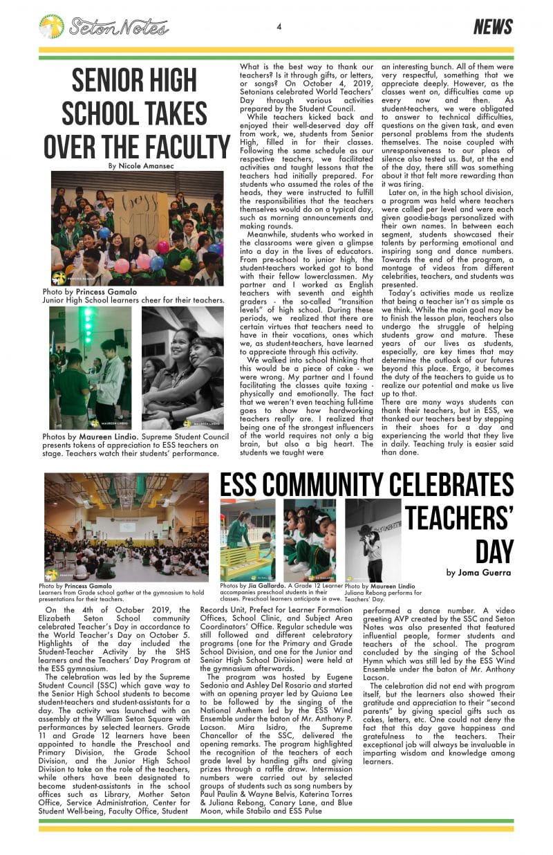 Seton Notes Las Piñas July 2020 – Elizabeth Seton School