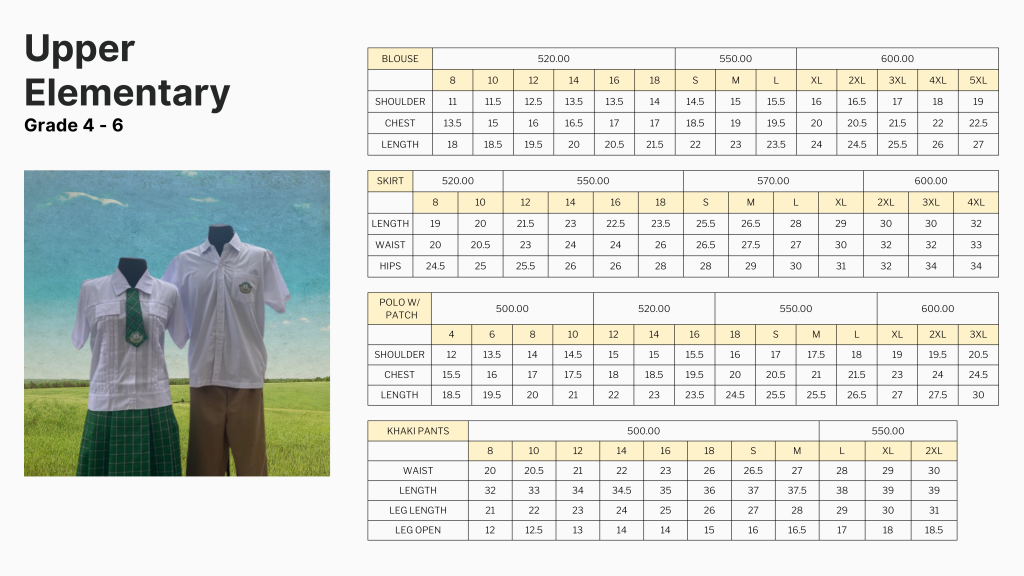 Student Uniforms – Elizabeth Seton School